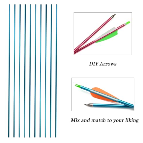 Poearcus 30" Archery Arrow Shaft Aluminum Hunting Arrow Shaft 500 Spine ...