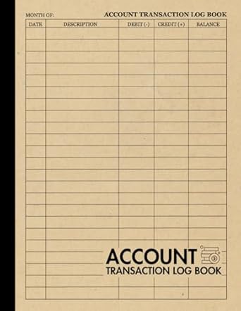Account Transaction Log Book: Logbook for Business Owners and ...
