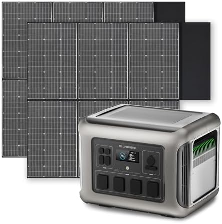 ALLPOWERS R2500 Solar Generator 2016Wh with 2x 600W Portable Solar ...
