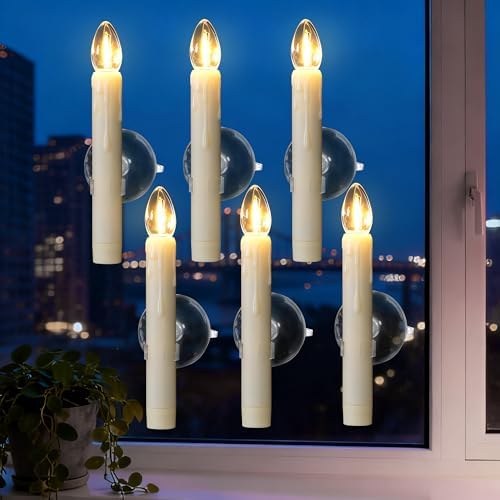 Amazon.com: yunsheng 6.7Inches LED Window Candles Sensor Dusk to Dawn ...