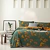 Amazon.com: Purefair 100% Cotton Muslin Jacquard Comforter Set, Floral ...
