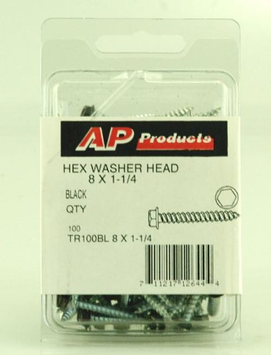 Black Hex Head Screws - 8" X 1-1/4" - 100 Pack : Amazon.co.uk: DIY & Tools