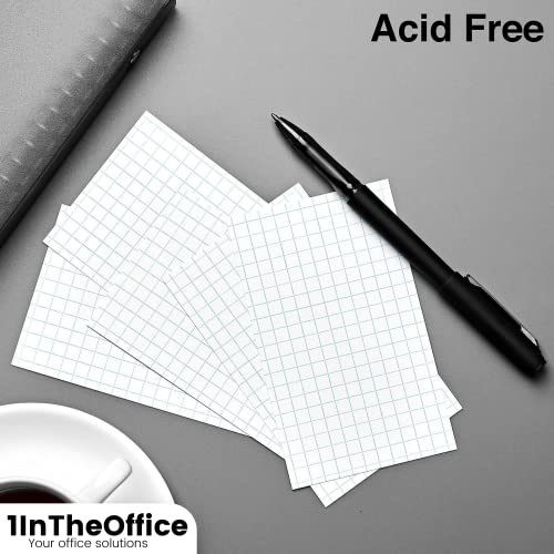 Snapklik.com : 1InTheOffice Index Cards 3x5 Graph Ruled White