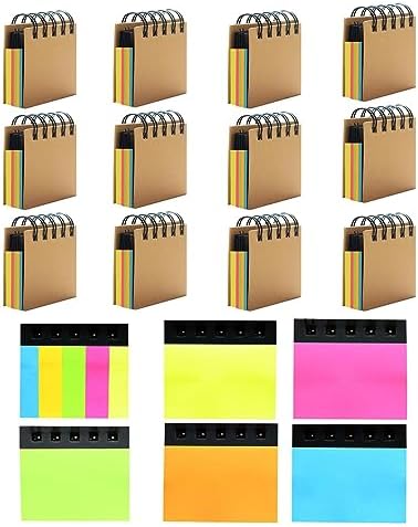 Amazon.com : RHAWOM 12 Pads Mini Sticky Note Pads Sets,Hard Cover Cute ...