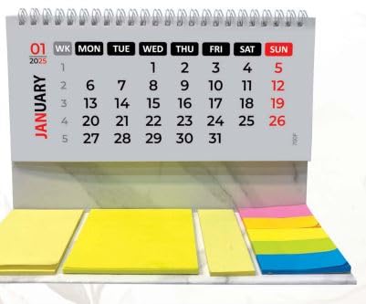 Buy Purestory 2025 Foldable calender with sticky notes Desk - with ...
