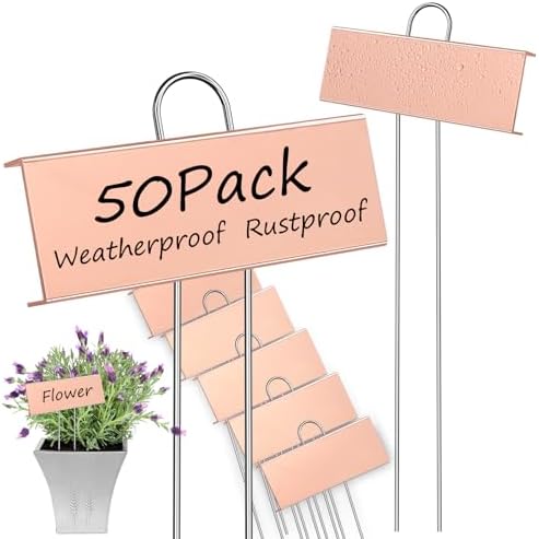 Amazon.com: Metal Plant Labels Weatherproof 25 Pack, Outdoor Stainless ...