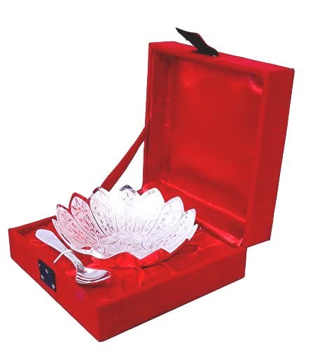Buy AS International Silver Plated Single Bowl Set| Silver Plated Gift ...