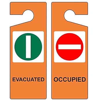 ComplianceSigns.com Evacuated - Occupied Sign, 8x3 in. Plastic for ...