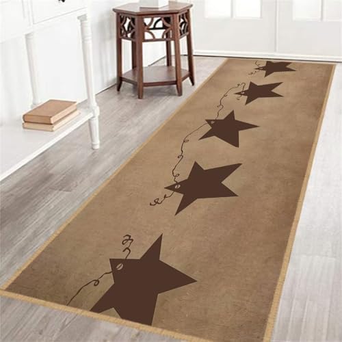 Amazon.com: Farmhouse Long Runner Rug for Hallway,Rusty Stars Rusty ...