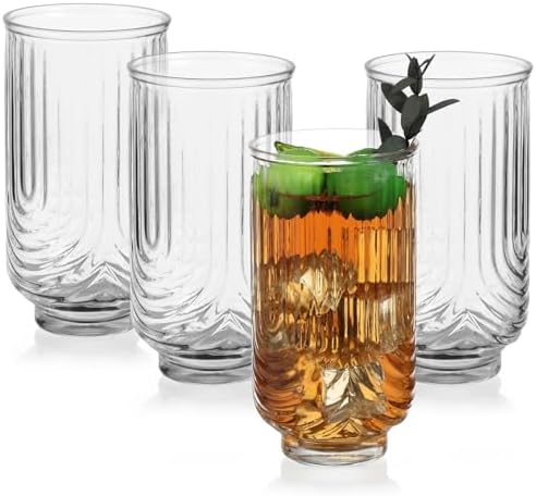 Amazon.com | Vesici 8 Pieces Drinking Glasses Cocktail Glasses Arch ...