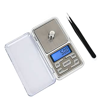 Digital Scales with Tweezers 0.01g-200g Portable Digital Weighing Scale ...