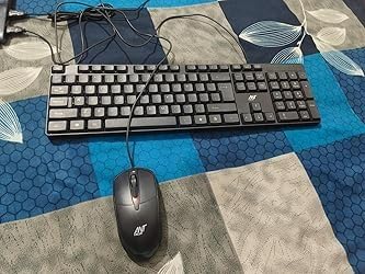 Ant Value FKBRI02 Wired Keyboard and Mouse Combo,Full-Size Keyboard and ...
