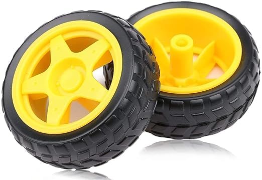 SP Electron Robot Durable Rubber Tyre Yellow wheel 65mmX30mm for BO DC ...