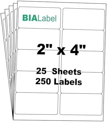 Amazon.com : BIAlabel Return Address Labels Stickers - 2" x 4" Mailing ...
