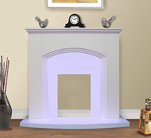 ModaNuvo White Flat Wall 2KW Electric Fire Surround Set Modern ...