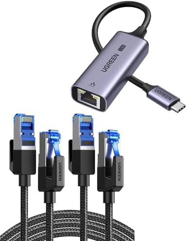 Amazon.com: UGREEN Cat 8 Ethernet Cable 2 Pack Ethernet Cable with ...