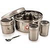 Authentic Indian Masala Dabba Spice Box with airtight lids (Steel lid ...