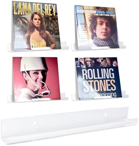 Amazon.com: ILYXY Acrylic Vinyl Record Holder 8 Pack, 12 Inch Black ...