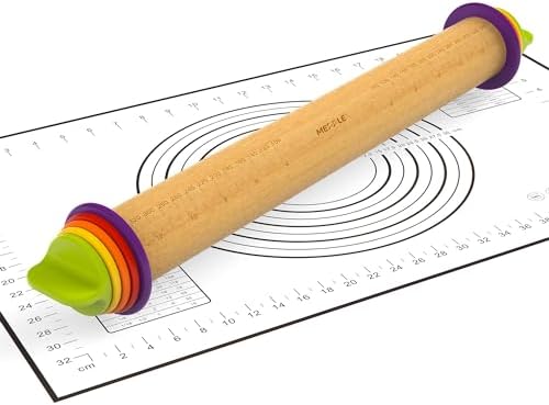 Amazon.com: VINOIL Classic Wood Rolling Pin, 17" Rolling Pins for ...