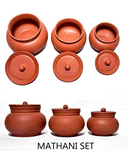 JIOINDIAMART 100% Clay Natural Mathni Set : Amazon.in: Home & Kitchen