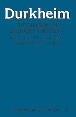 The Division of Labour in Society: Durkheim, Emile: 9780333339817 ...