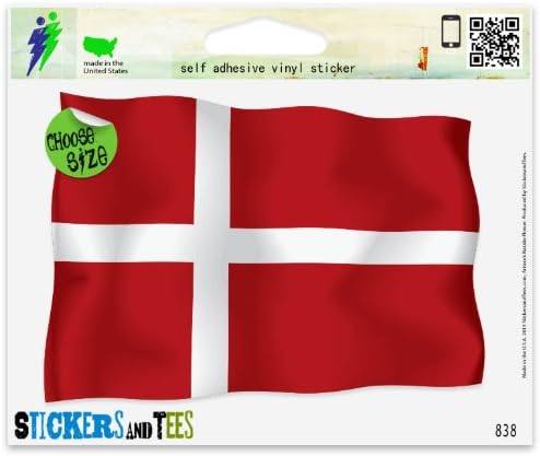 Amazon.com - Denmark Danish Flag Car Sticker Indoor Outdoor 6" x 4 ...