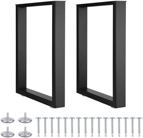 Amazon.com: Garvee Metal Table Leg Square Industrial Steel Tube Desk ...