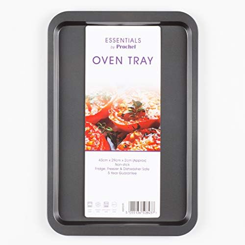 Prochef Extra Large Oven Tray, Carbon Steel, 43 x 29 x 2cm : Amazon.co ...