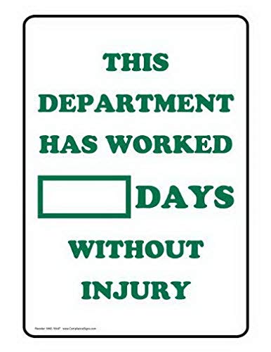 Amazon.com: Houseuse Dry Erase Days Without Injury Sign Funny Yard Sign ...