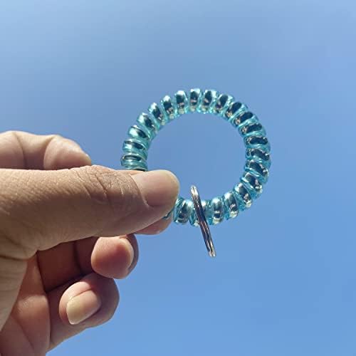 Amazon.com: 10 Pack Colorful Spring Wrist Coil Keychain coil bracelets ...