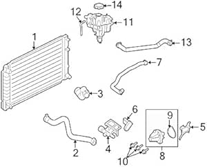 Amazon.com: Ford 8L8Z-8C633-A Manguera Genuina - Sub Tank : Automotriz