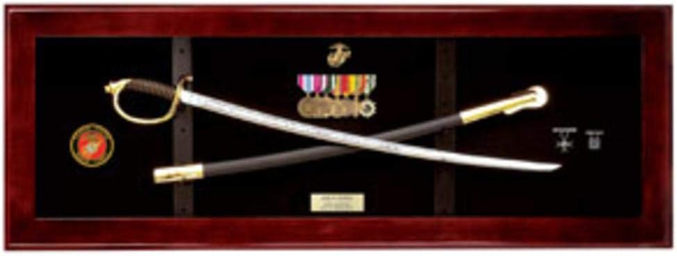 Amazon.com: Flags connections USMC NCO Sword Display Case, Sword Cases ...