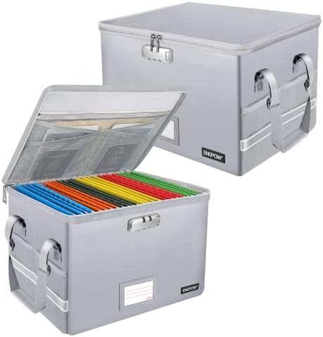 Amazon.com : ENGPOW File Box with Lock,Fireproof Document Box with ...