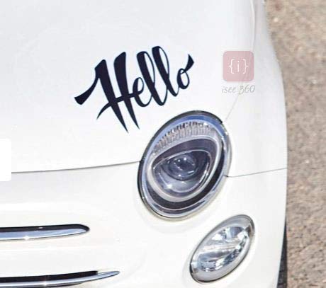 ISEE 360®Hello Bumper Stickers Windows Sides Hood Car Sticker ...
