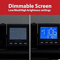 Amazon.com: Magnasonic Projection Alarm Clock with AM/FM Radio, Battery ...