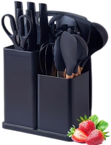 Amazon.com: 19 Pieces Kitchen Utensils and Knife Set with Block, with 9 ...
