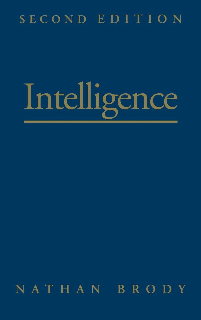 Amazon.com: Intelligence: 9780121342517: Brody, Nathan: Books