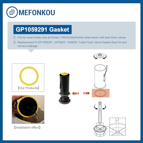 Snapklik.com : K-GP1059291 Flush Valve Seal Gasket For Kohler Toilet ...