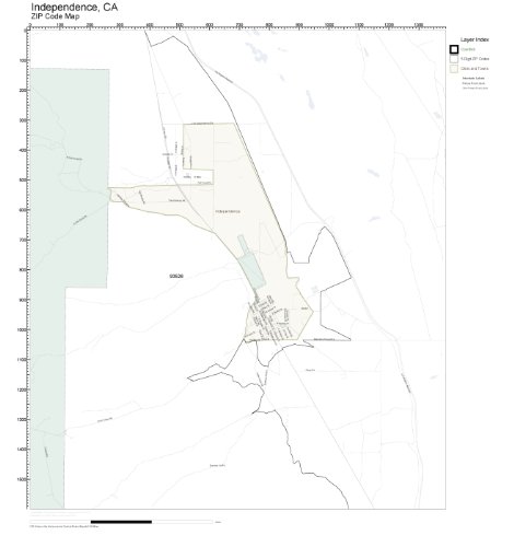 ZIP Code Wall Map of Independence, CA ZIP Code Map Not Laminated ...