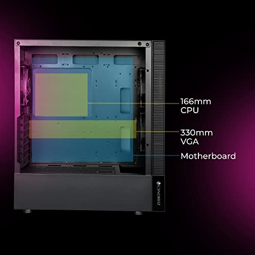 ZEBRONICS Zeb-Matrix PRO Computer Case/Gaming Chassis With Motherboard ...