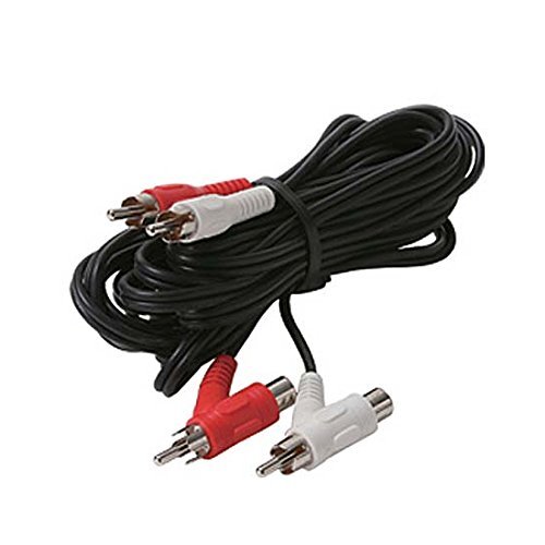 6' Ft 2 RCA Male to 2-RCA Male Female Piggy Back Together Cable Audio ...