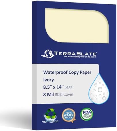 Amazon.com : TerraSlate Waterproof Paper, Rip-Proof Colored Paper ...