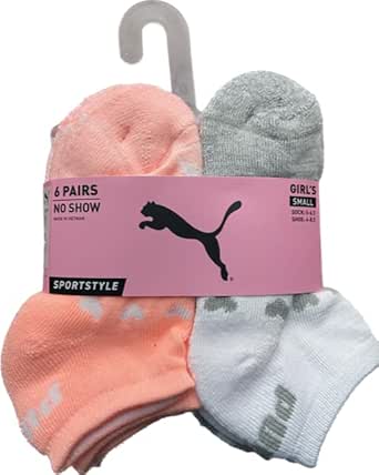 Amazon.com: PUMA 6 LOW CUT GIRLS SMALL SOCKS SHOE 4-8.5 SOCK 5-6.5 ...