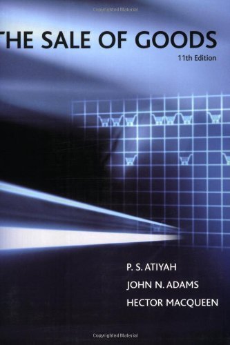 The Sale of Goods: Atiyah, P. S., Adams, John N.: 9780582894082: Amazon ...