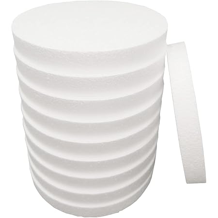 Amazon.com: Craft Foam Circle Disc - 12 PC Pack 1" Thick (6" Diameter ...