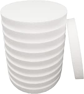 Amazon.com: FFchuanhe 8 Inch 10-Pack Foam Circles for Crafts (1" Thick ...