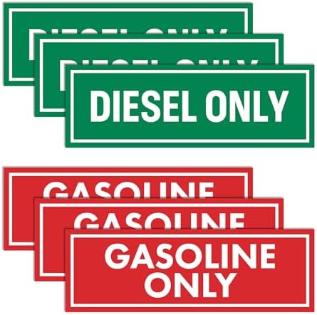 Sutter Signs 6pc Diesel Only & Gasoline Only Stickers for Fuel Tank ...