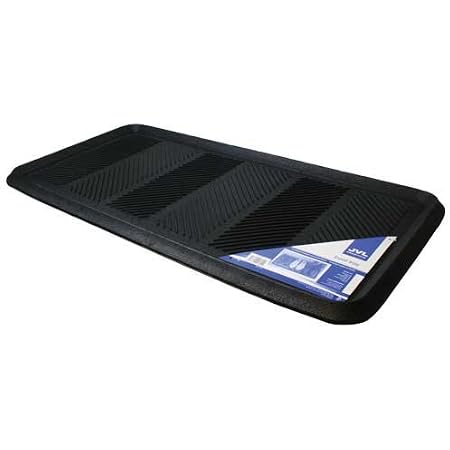 JVL Black Multifunctional Rubber Muddy Shoe Drip Tray Boot Storage ...