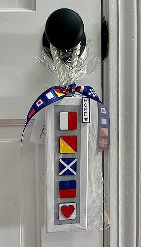 Amazon.com: Ipswich River Craft Handmade Doorhanger Nautical Signal ...
