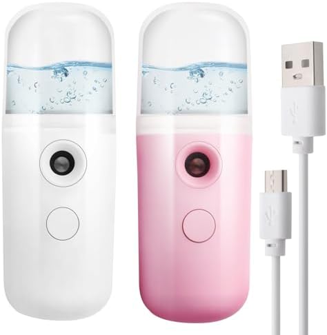 2 Pcs Nano Face Mister 30ml Portable Mini Face Mist Sprayer Handy ...